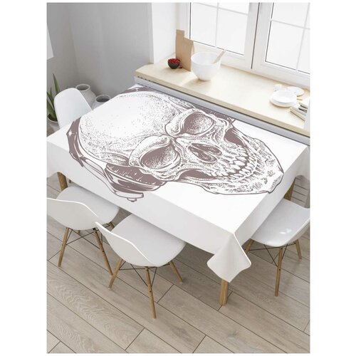 Скатерть прямоугольная JoyArty на кухонный стол "Смерть от музыки" из оксфорда, 120x145 см