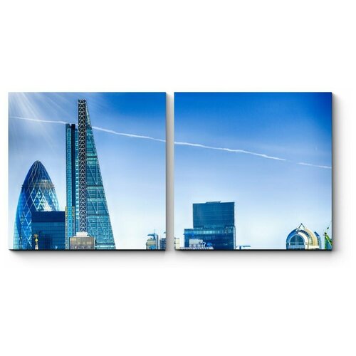 Модульная картина Небоскребы делового Лондона 100x50