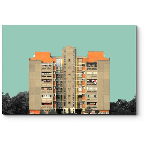 Модульная картина Цветной город 140x93