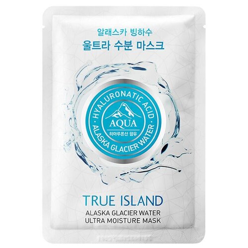 TRUE ISLAND Alaska Glacier Water Ultra Moisture Mask Увлажняющая тканевая маска с водой ледников Аляски, 27 мл