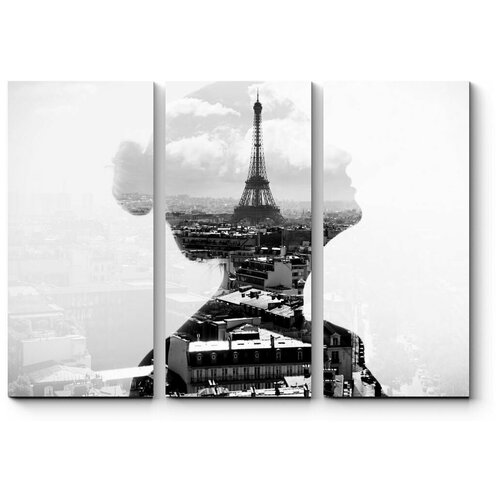 Модульная картина Очарование Парижем 140x100