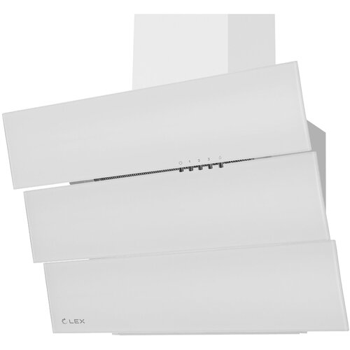 Наклонная вытяжка LEX Rio G 600, цвет корпуса white, цвет окантовки/панели белый