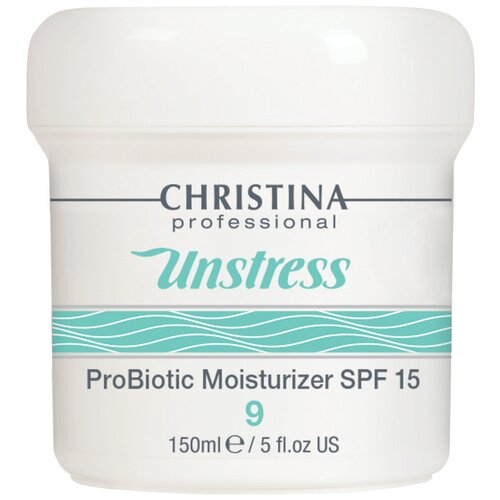 Christina Unstress Probiotic Moisturizer SPF 15 Увлажняющий крем для лица с пробиотическим действием SPF 15 (Шаг 9), 150 мл