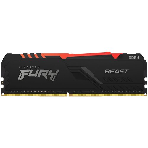 Оперативная память Kingston Fury Beast Black RGB DDR4 3200 МГц 1x16 ГБ (KF432C16BBA/16)