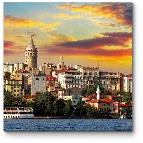 Модульная картина Древний Стамбул в лучах солнца 110x110