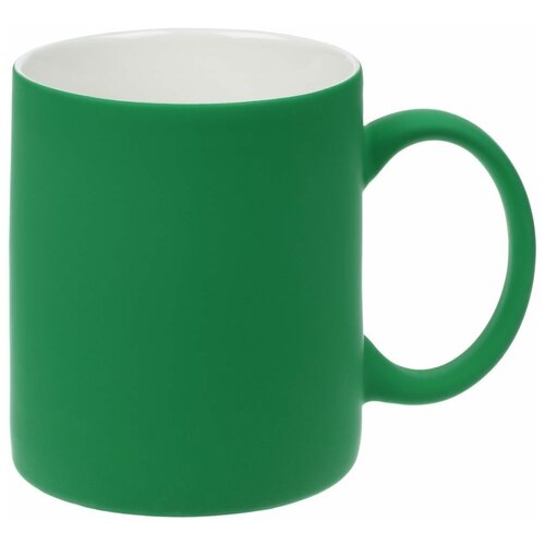Кружка для чая для кофе с покрытием софт-тач 340 мл, зеленая 340 мл