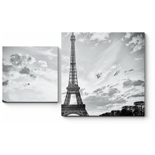Модульная картина Черно-белый Париж 150x90