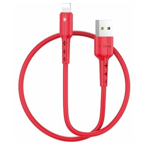 Кабель Hoco Кабель Hoco X30 Star, USB - Lightning, 1.2 м, черный, 1.2 м, 1 шт., красный