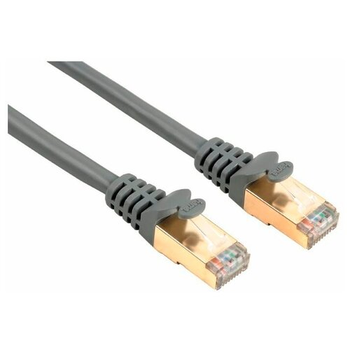 Патч-корд Hama H-78422 STP cat5E 1 м, серый, RJ-45 (m)-RJ-45 (m)