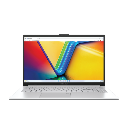 15.6" Ноутбук ASUS Vivobook Go 15 OLED, AMD Ryzen 5 7520U 2.8 ГГц, RAM 16 ГБ LPDDR5, SSD 512 ГБ, Windows 11 Pro, Cеребристый, Русская клавиатура