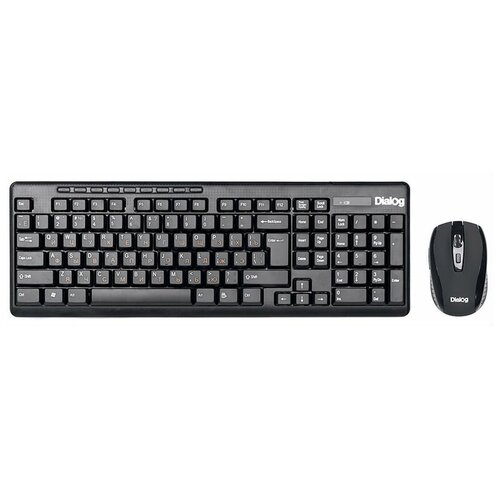 Комплект клавиатура + мышь Dialog KMROP-4020U Black USB, черный, английская/русская