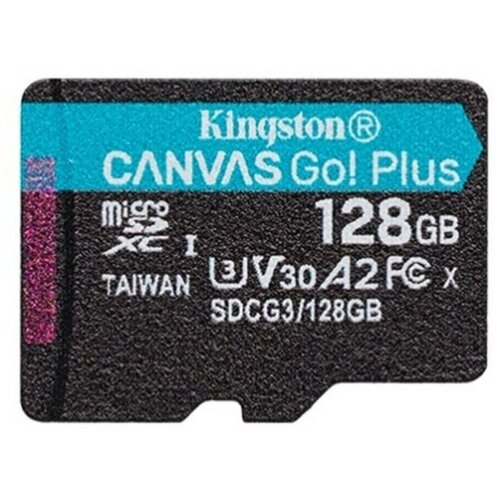 Карта памяти Kingston microSDXC 128 ГБ Class 10, V30, A2, UHS-I U3, R/W 170/90 МБ/с, 1 шт., черный