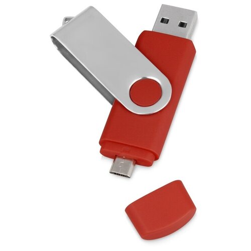 USB/micro USB-флешка 2.0 на 16 Гб Квебек OTG, красный