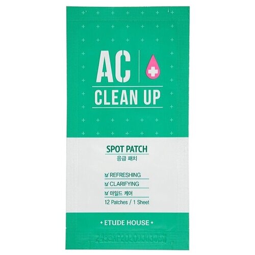 Патчи с растительными экстрактами локального действия Etude House AC Clean Up Spot Patch (12 шт)