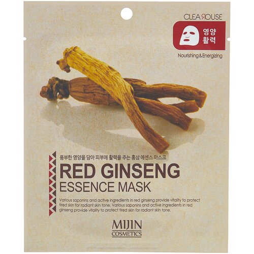 MIJIN Cosmetics тканевая маска Red Ginseng Essence Mask nourishing and rejuvenating с красным женьшенем, 25 г