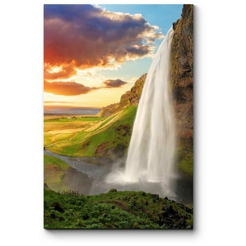 Модульная картина Живописный водопад в Исландии 30x45