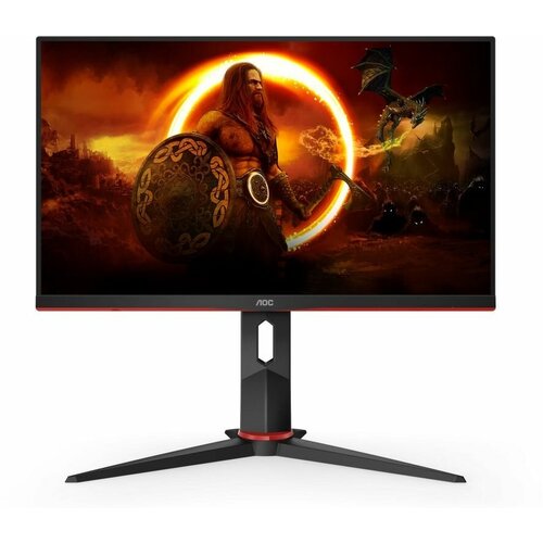 Монитор игровой AOC Gaming 24G2ZU 23.8" черный/красный