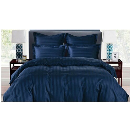 Комплект постельного белья Valtery OD-55, 1.5-спальное, сатин, синий