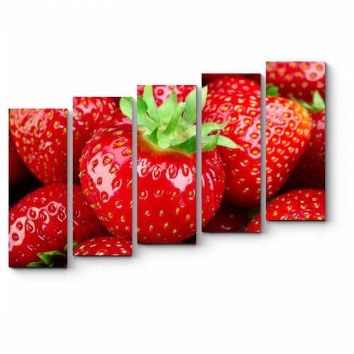 Модульная картина Спелые ягоды клубники 110x77