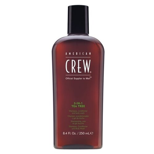 Гель для душа, шампунь и кондиционер American Crew 3-in-1 Tea Tree, 250 мл, 250 г