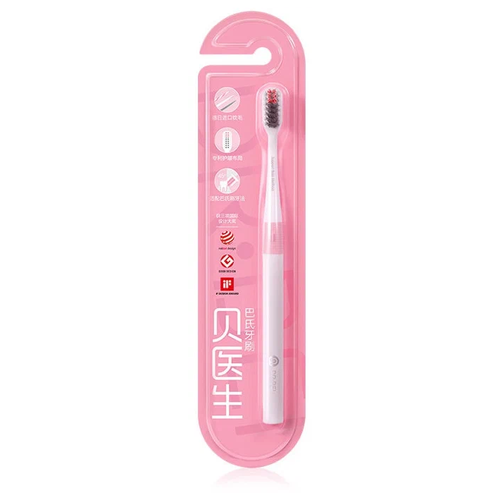 Зубная щетка DR.BEI Bass Classic, Pothook (Pink) RU