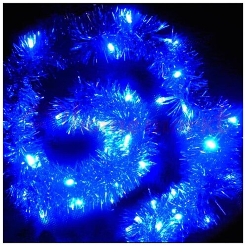 Гирлянда Sh Lights Мишура, 2.35 м, 80 ламп, синие диоды/синий провод