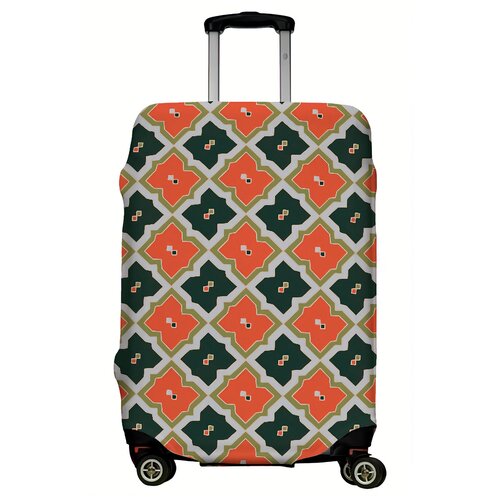 Чехол для чемодана LeJoy, размер L, зеленый, оранжевый