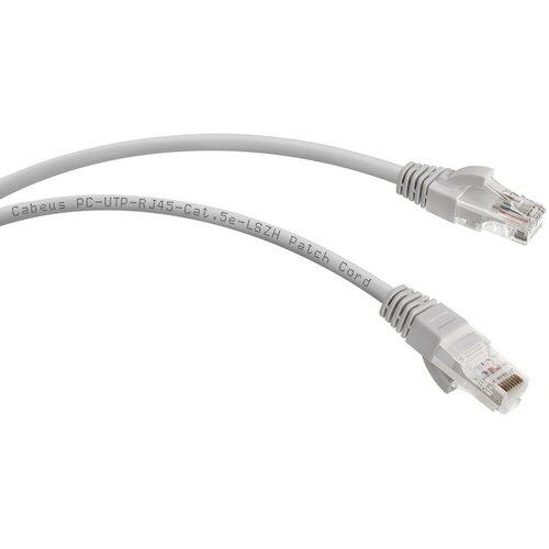 Cabeus PC-UTP-RJ45-Cat.5e-10m-LSZH Патч-корд U/UTP, категория 5е, 2xRJ45/8p8c, неэкранированный, серый, LSZH, 10м (PC-UTP-RJ45-Cat.5e-10m-LSZH)