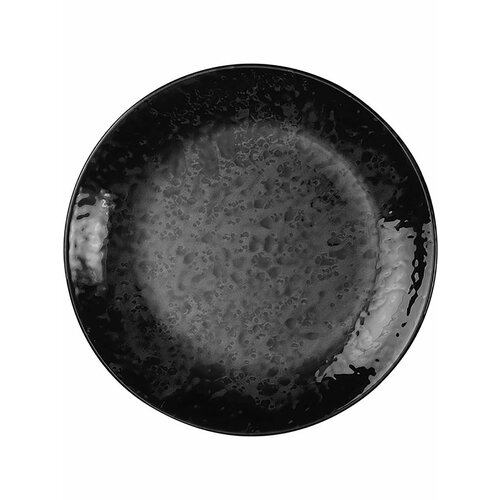 Тарелка мелкая Nanocream Black круглая, 23 см