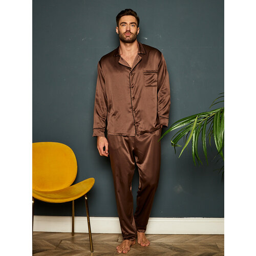 Пижама  Малиновые сны, размер 54, коричневый