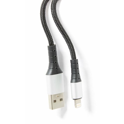 USB Кабель для Apple/iPhone "Oino" M336, в нейлоновой оплетке, усиленное соединение кабеля с коннектором, 2.4A