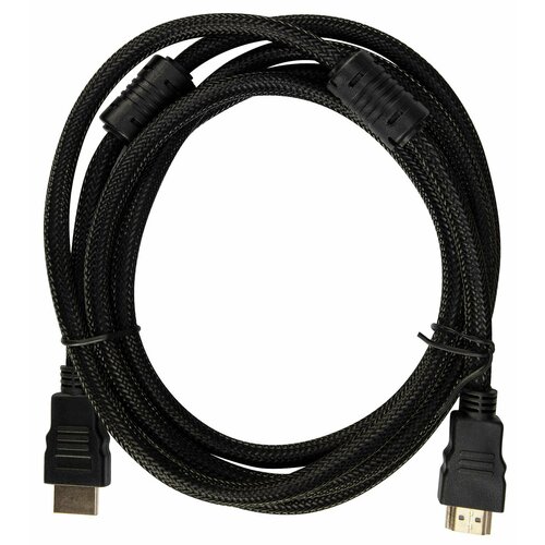 Кабель HDMI 2м Бюрократ HDMI-V1.4-2MC круглый черный