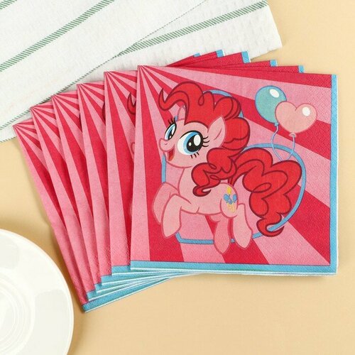 Салфетки бумажные Пинки Пай, 33х33 см, 20 штук, 3-х слойные, My little pony 1 шт
