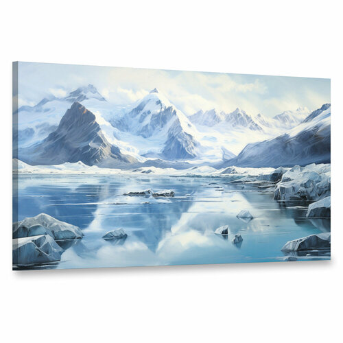 Интерьерная картина 100х60 "Сияющий ледник"