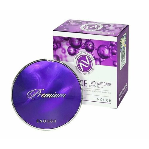 Enough Пудра для лица с пептидным комплексом PREMIUM 8 PEPTIDE TWO-WAY CAKE #13