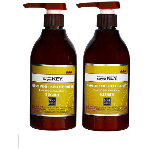Набор DAMAGE REPAIR LIGHT для ухода за волосами SARYNA KEY с африканским маслом ши 500+500 мл
