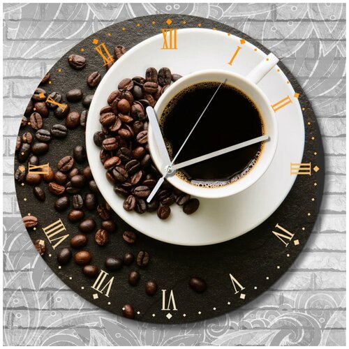 Настенные часы УФ еда (кофе, кофейня) - 18
