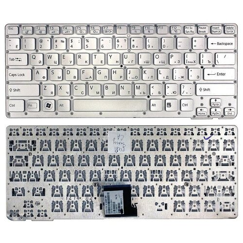 Клавиатура для ноутбука Sony Vaio VPC-CA2S0E/W серебристая