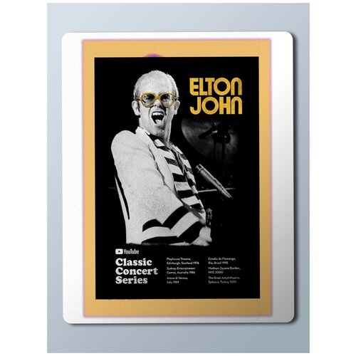 Коврик для мыши с принтом Музыка Elton John элтон джон, elton john - 22350