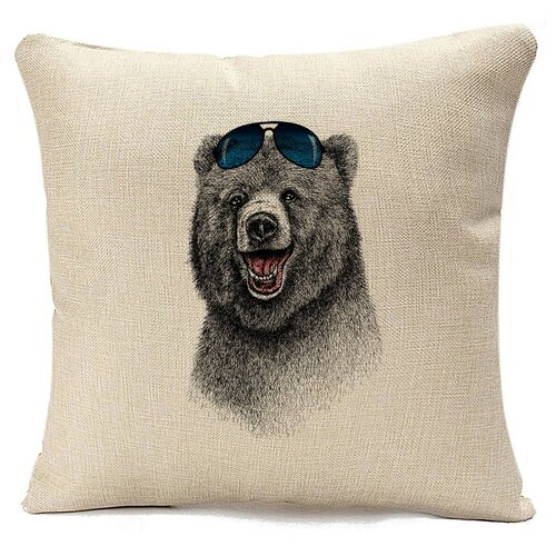 Подушка CoolPodarok Медведь нелепо улыбается