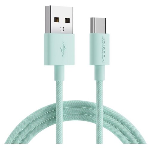 Кабель для зарядки Type-C USB Провод зарядка для телефона зарядка для андроид Joyroom S-1030M13 1м 3A в оплетке зелёный