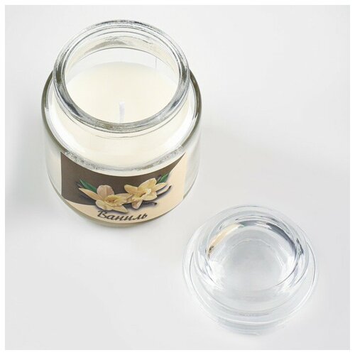 Свеча в стекле ароматическая 6х8,5см, аромат: ваниль 1705092