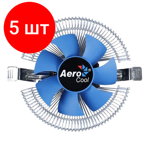 Комплект 5 штук, Кулер Aerocool VERKHO I PWM для 1151/1200 4-pin 12-30dB Al 90W 190gr Ret