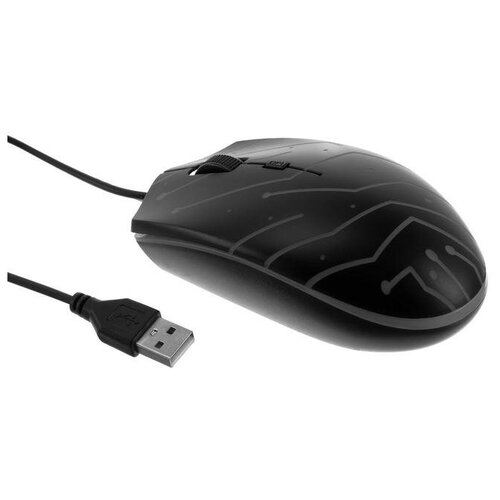 Мышь Perfeo MAZE, игровая, проводная, оптическая, подсветка, 1200 dpi, USB, чёрная