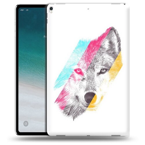 Чехол задняя-панель-накладка-бампер MyPads волк градиент для iPad Pro 12.9 (2018) A1895/A1983/A2014 противоударный