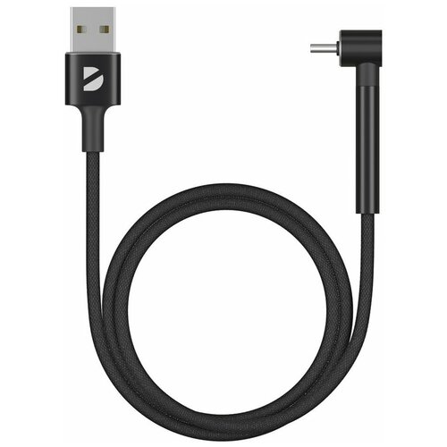 Дата-кабель Deppa Stand USB - micro USB подставка алюминий 1м черный