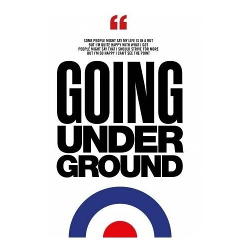 Плакат, постер на холсте Going underground, The Jam-Гоинг андерграунд, Джем. Размер 30 х 42 см