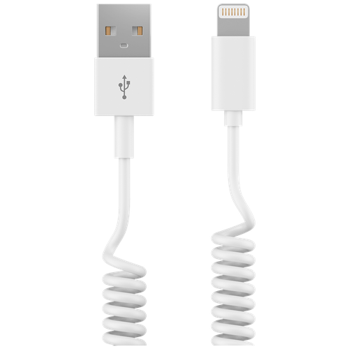 Кабель Maverick USB - Lightning, витой, 1.5 м, 1 шт., белый