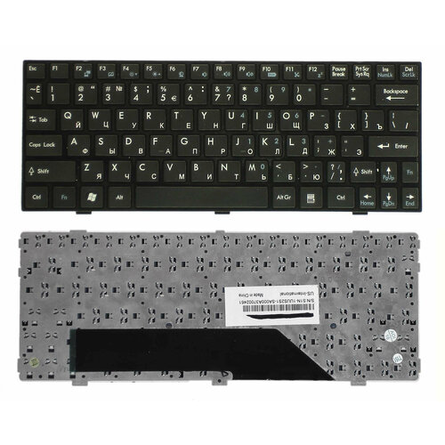 Клавиатура для MSI SIN-1EUK3D1 черная с черной рамкой