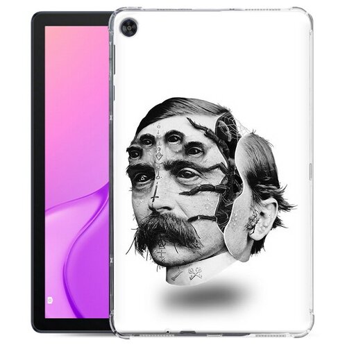Чехол задняя-панель-накладка-бампер MyPads страшное лицо мужчины для Huawei MatePad T 10s LTE/WiFi (2020)/Huawei MatePad T 10 LTE/WiFi (2020) противоударный